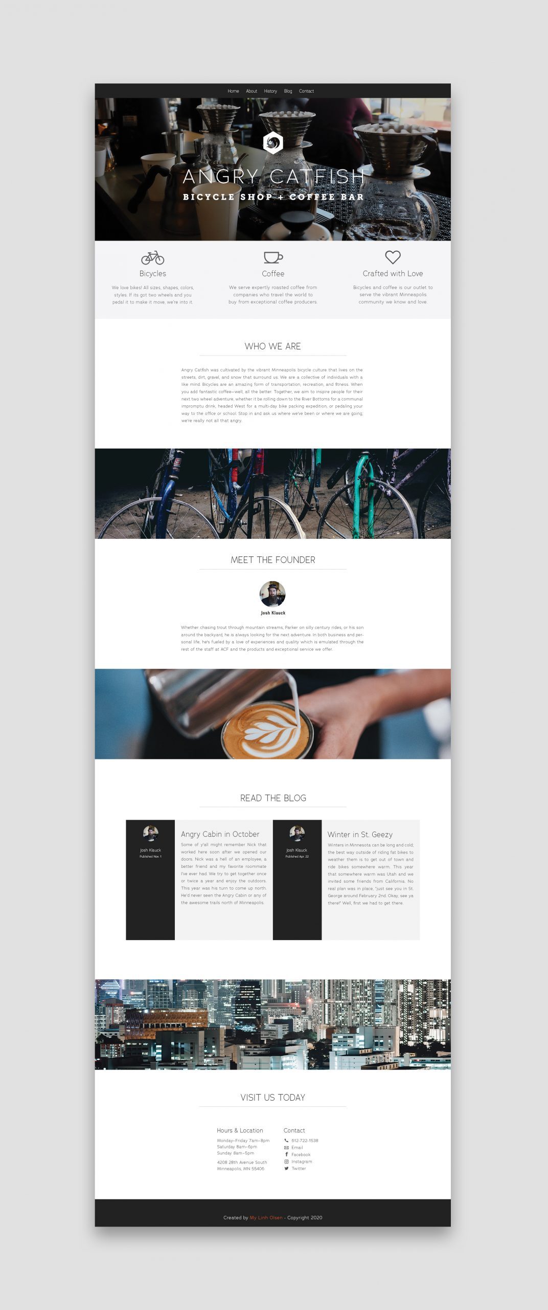 Angry Catfish Website Revamp • My Linh Olsen